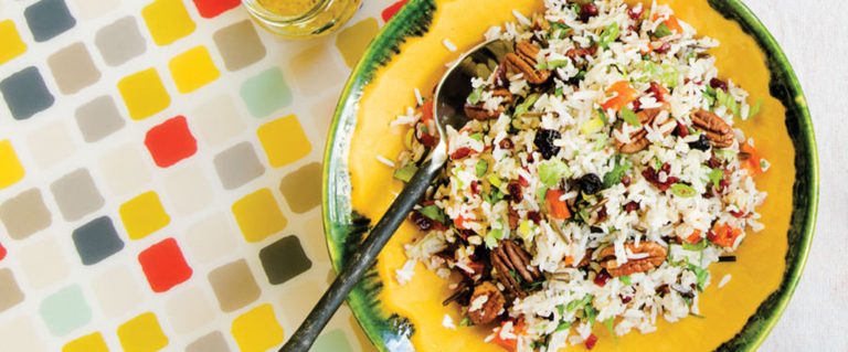 Triple Rice Salad with Dried Fruits and Nuts - Live Naturally Magazine